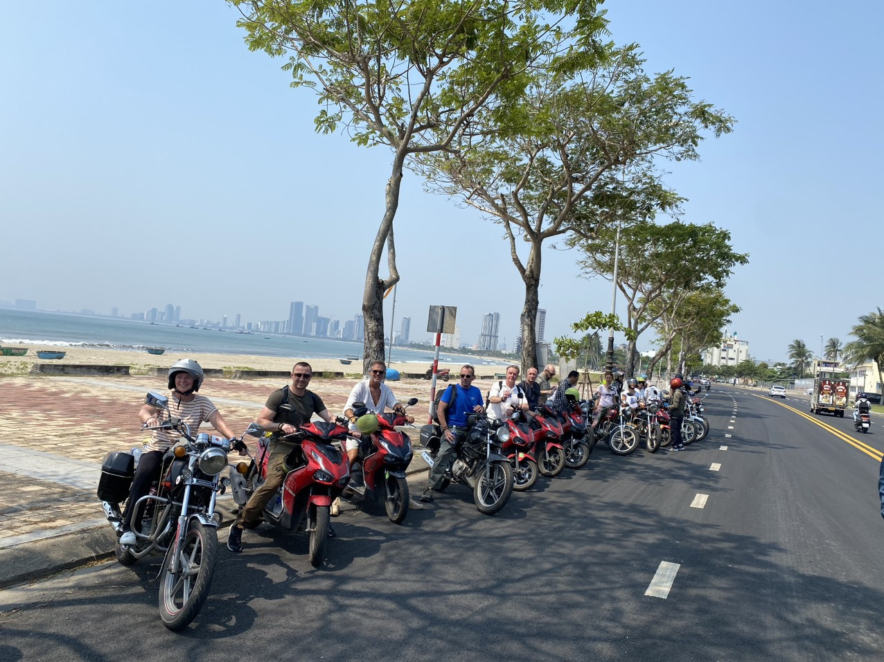 Exploring Da Nang's stunning beaches on a motorbike tour